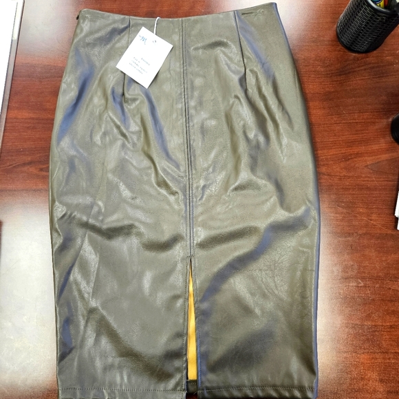 Ramisu | Skirts | Nwt Ramisu Faux Leather Pencil Skirt High Waist Split ...